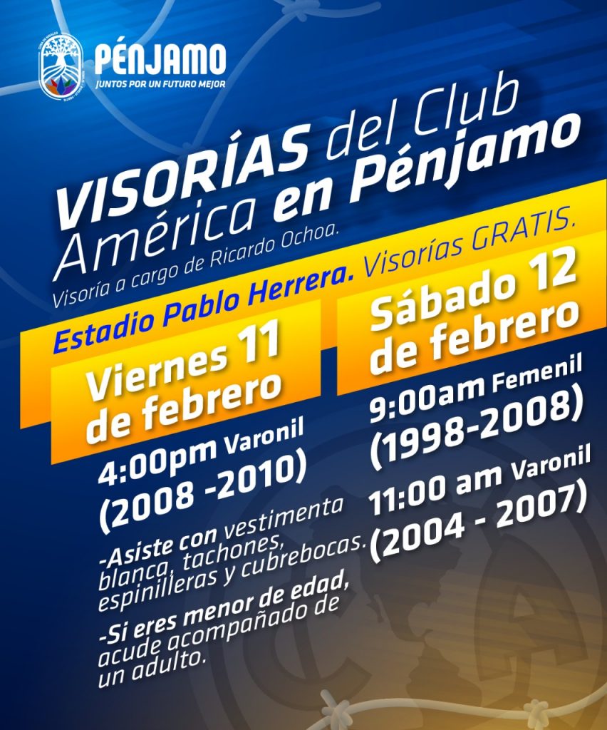 Invitan a Visorías del Club América en Pénjamo – .:: Info Metrópoli